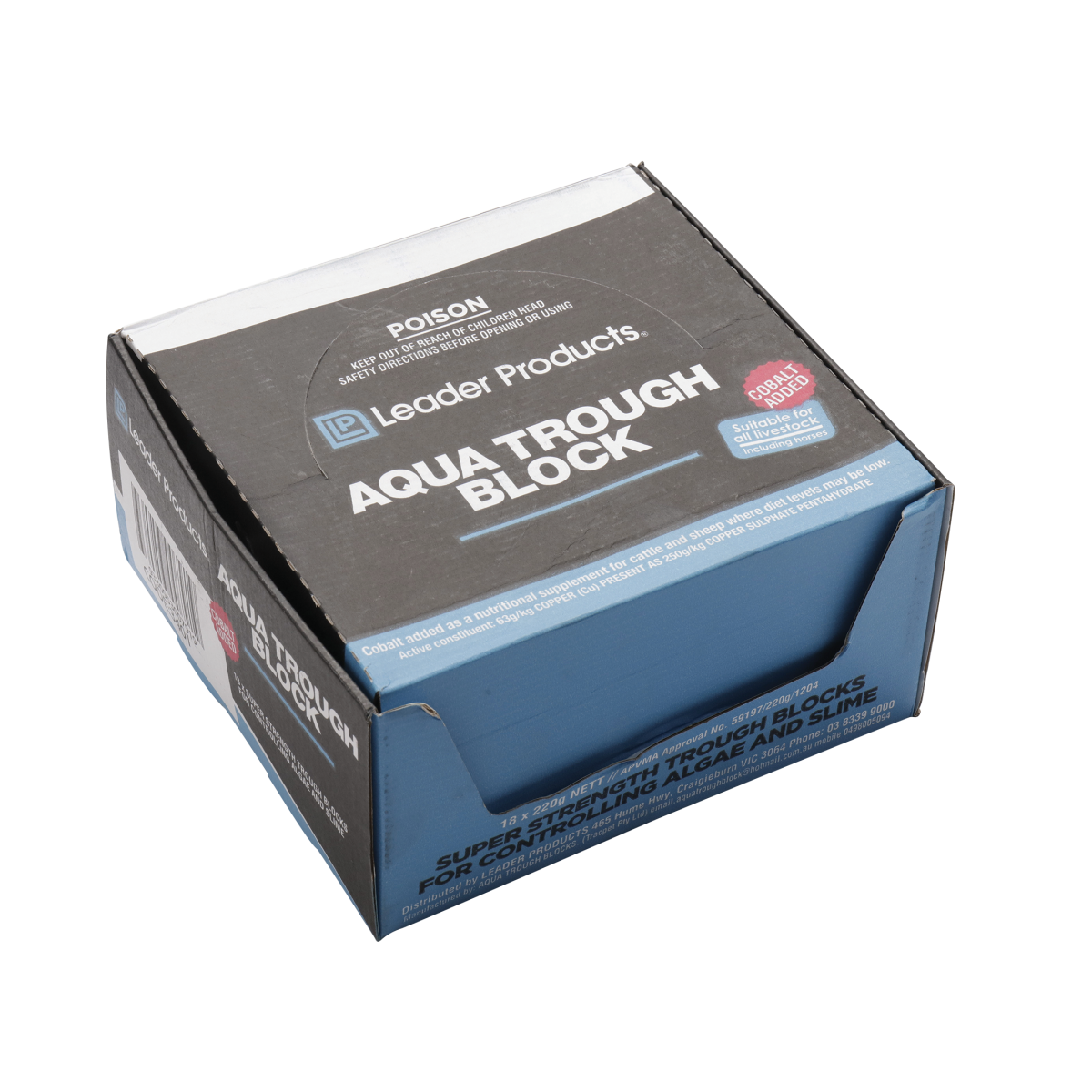 Trough Block- Aqua (18 X 220G Blocks) – Rural Store